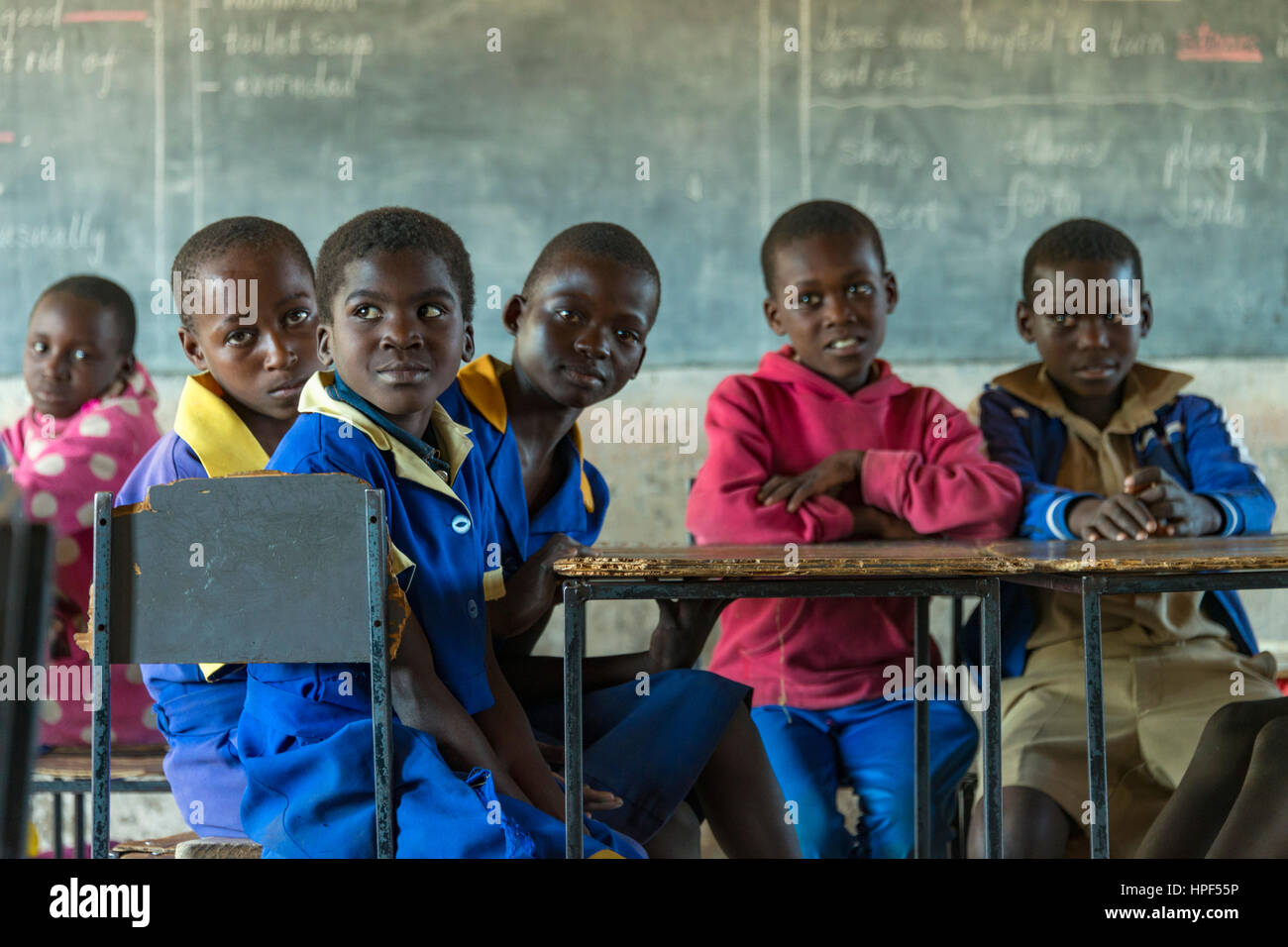 Happy school children in a classroom in Zimbabwe Stock Photo - Alamy