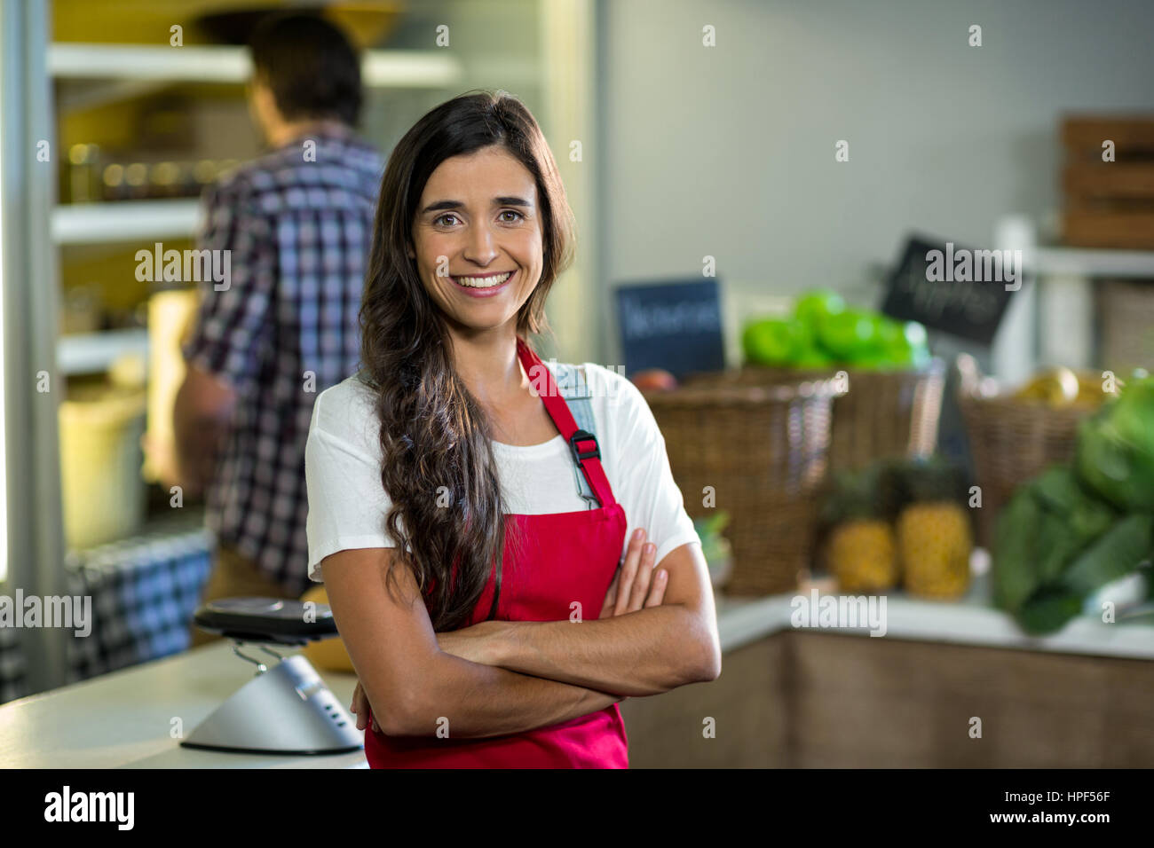 Weighing machine in grocery store hi-res stock photography and images ...