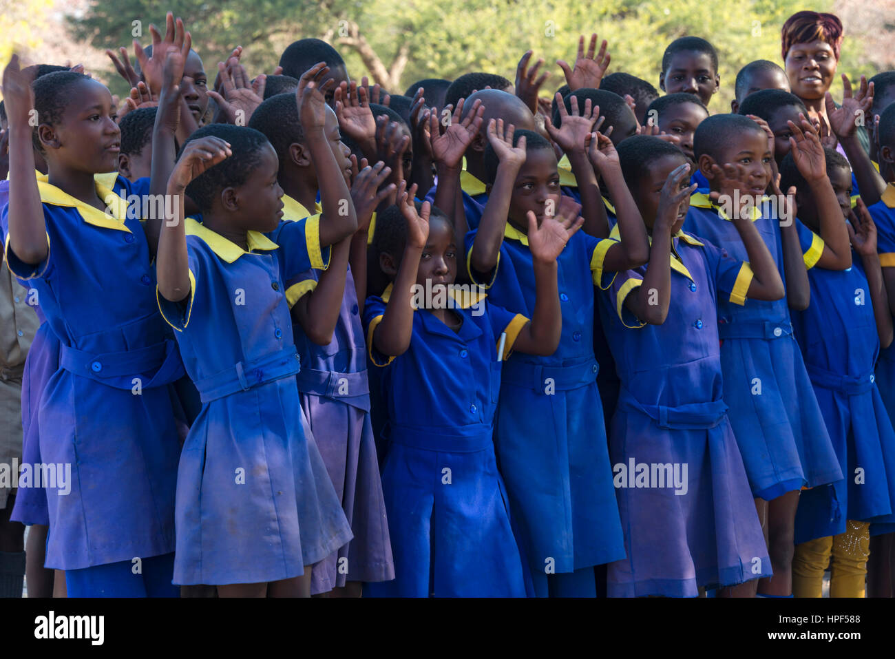 Happy school children in a classroom in Zimbabwe Stock Photo - Alamy