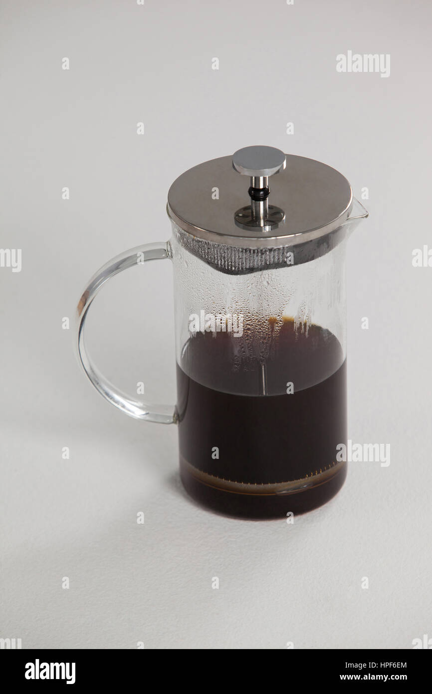 Cafetiere isolated on white background Stock Photo - Alamy