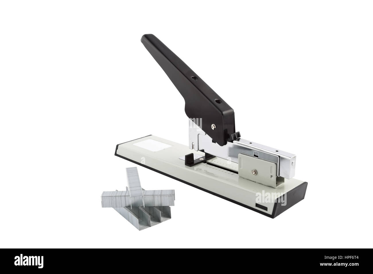 Steel stapler isolated on white background with clipping path Stock ...