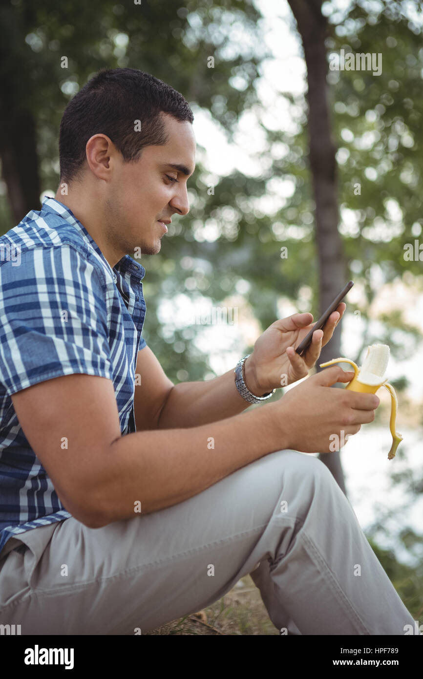 Using banana as a phone hi-res stock photography and images - Alamy