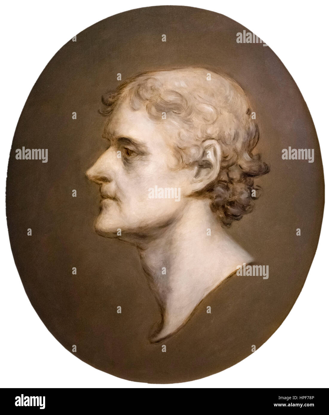 Thomas Jefferson. Profile portrait of the 3rd US President, Thomas ...