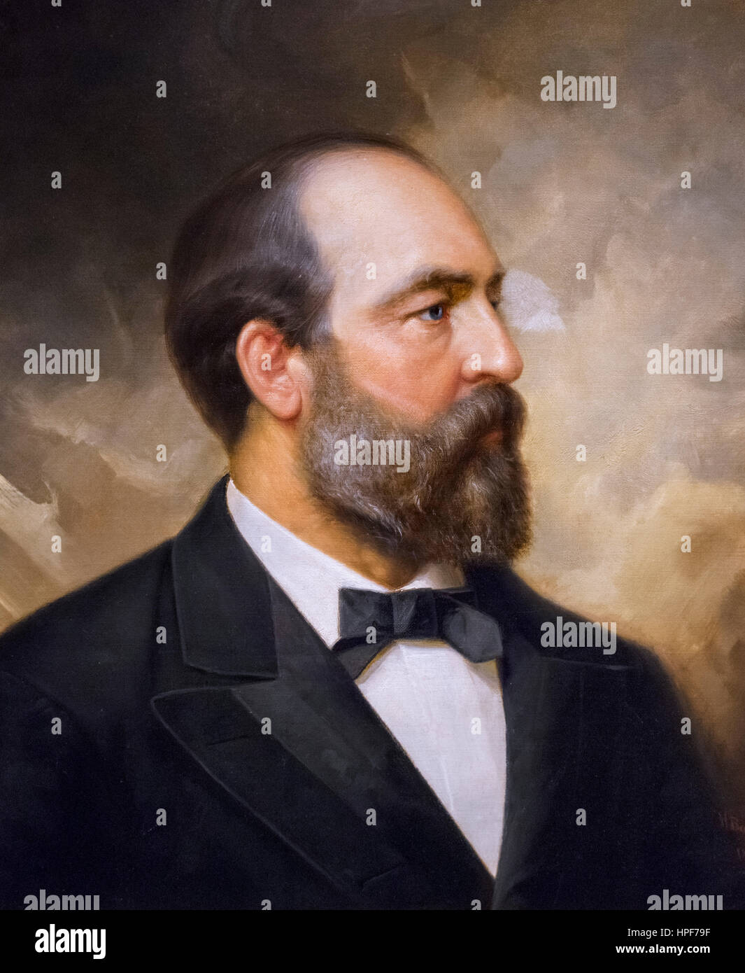 James Garfield. Portrait of the 20th US President, James A Garfield ...