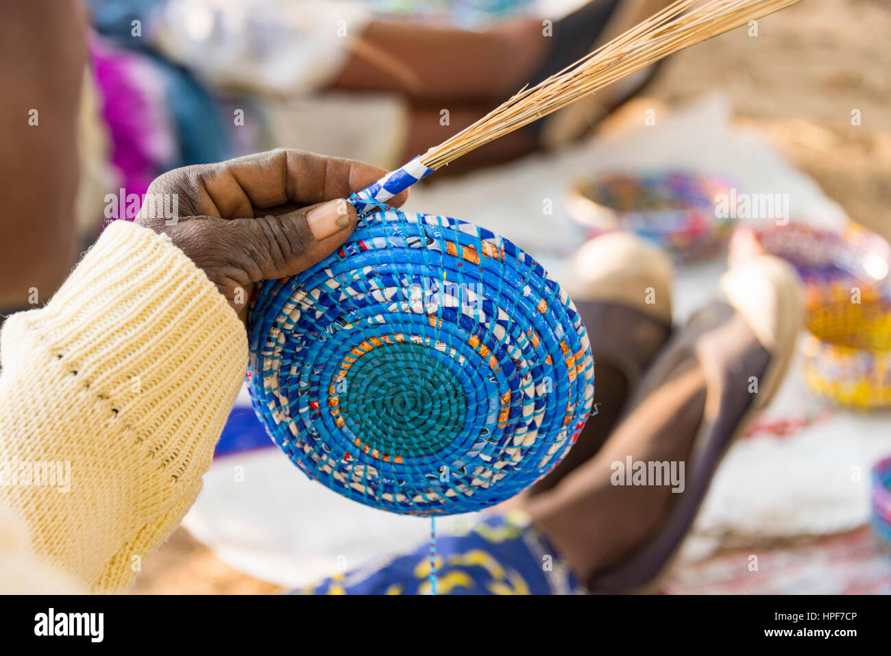 Zimbabwean woman create hand crafted bowls near Hwange National Park ...