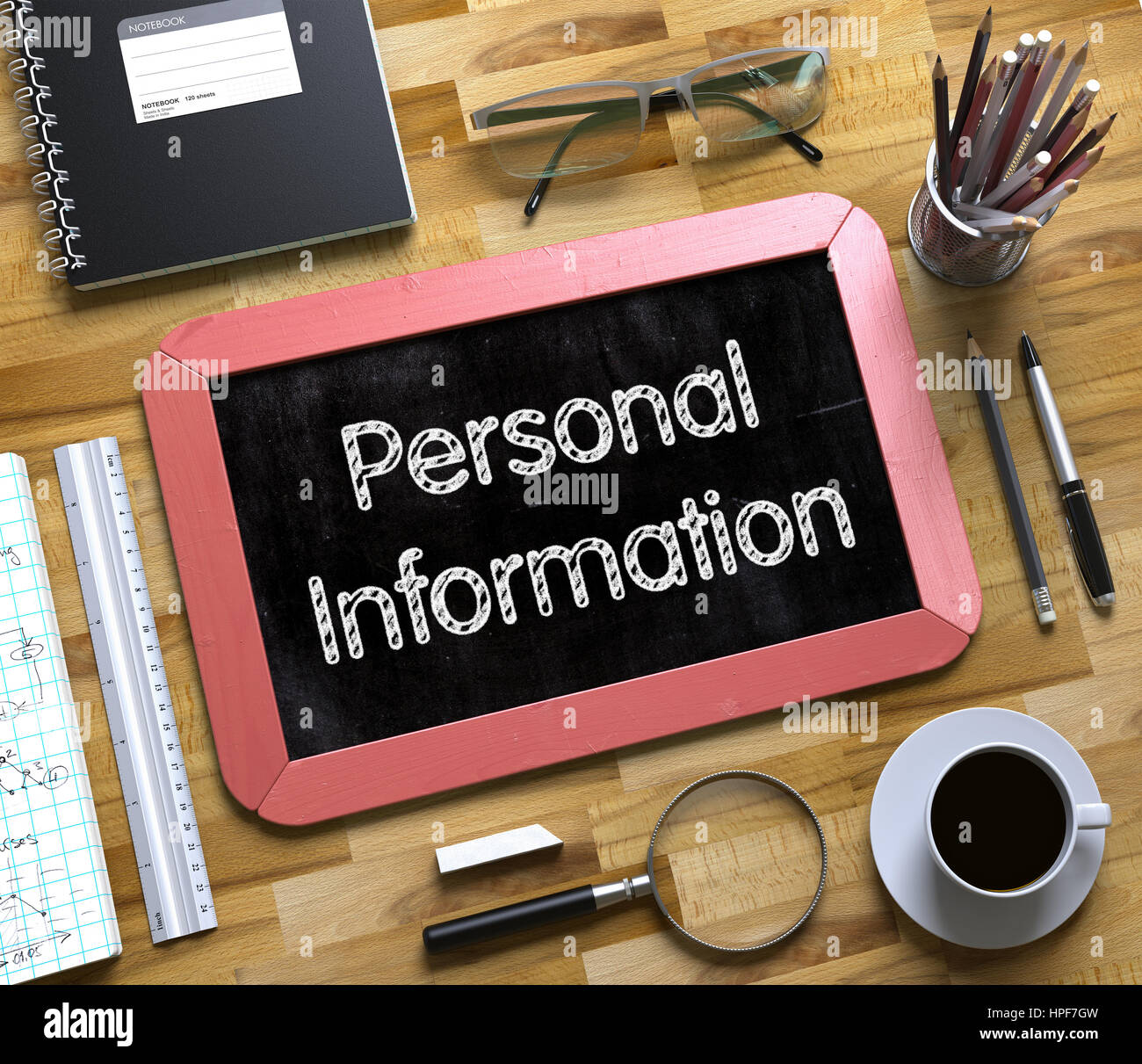 Red Small Chalkboard with Handwritten Business Concept - Personal ...