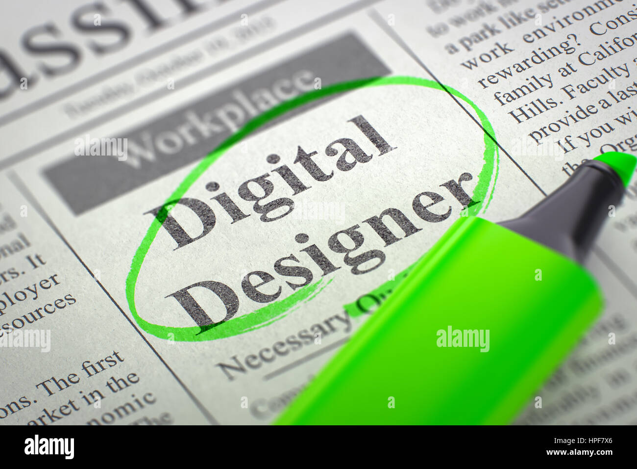 Digital Designer - Classified Advertisement of Hiring in Newspaper ...