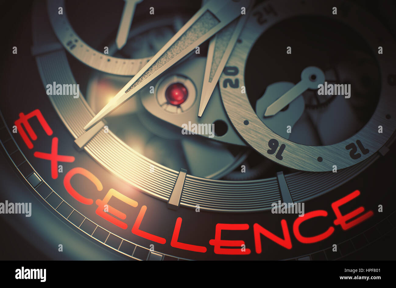Excellence - Black and White Close Up of Wristwatch Mechanism. Luxury ...
