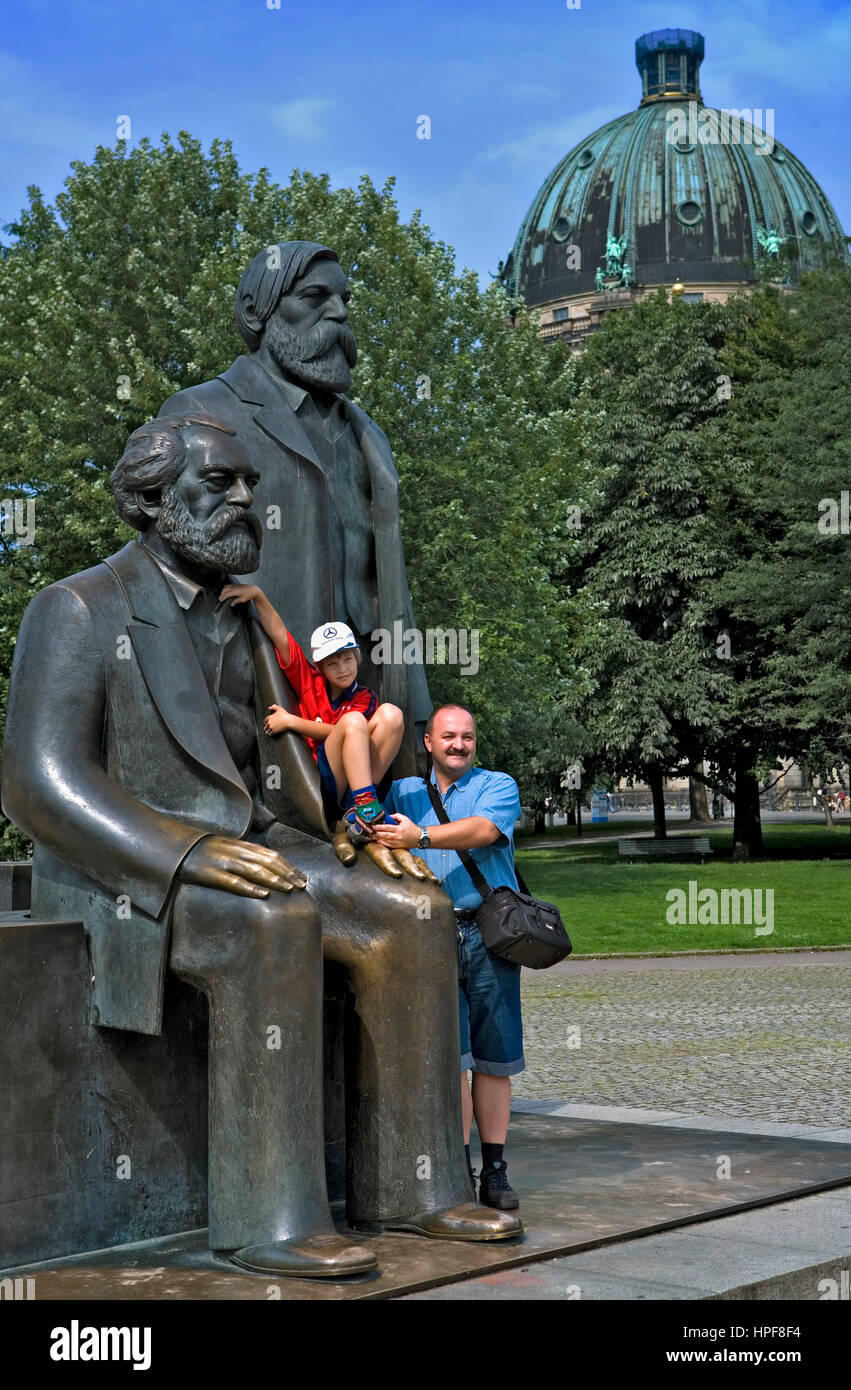 Statue of Marx and Engels in Marx and Engels Platz.Berlin. Germany ...