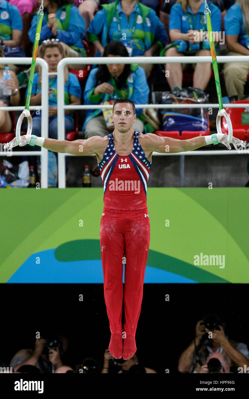 Team usa male gymnastics rings hi-res stock photography and images - Alamy