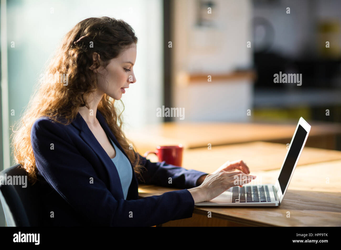 Female business executive using laptop hi-res stock photography and ...