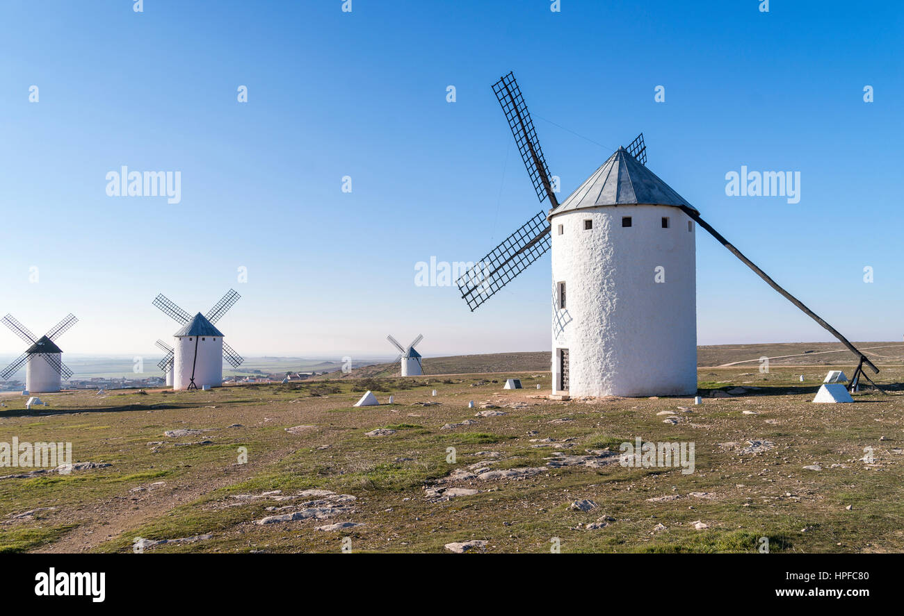Set of windmills on the top of the hill Stock Photo - Alamy
