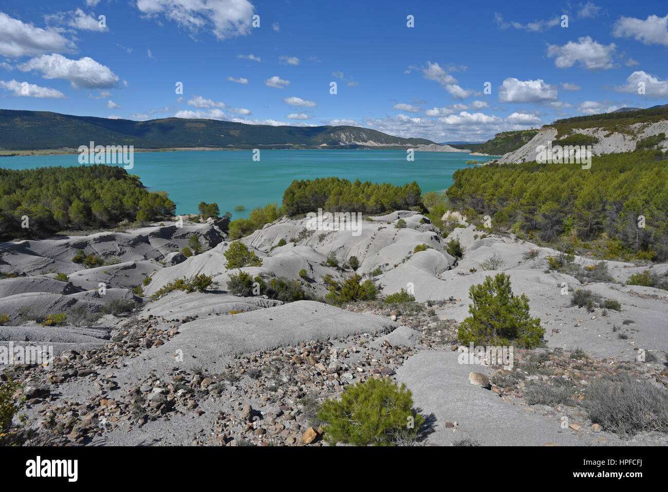 Embalse de Yesa is a beautiful artificial reservoir on the border of ...