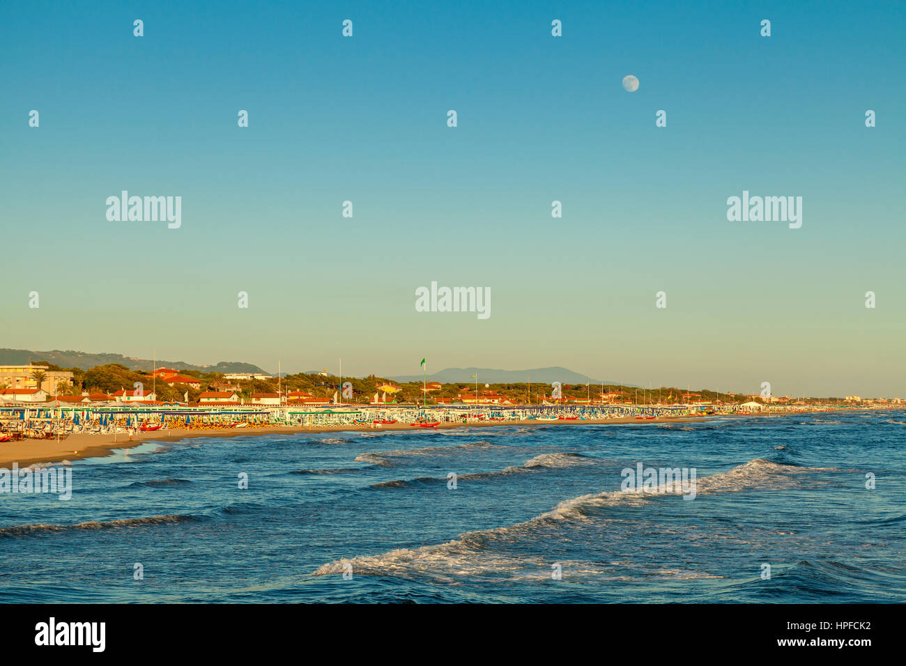amazing versilia coast view on the sunset Stock Photo - Alamy