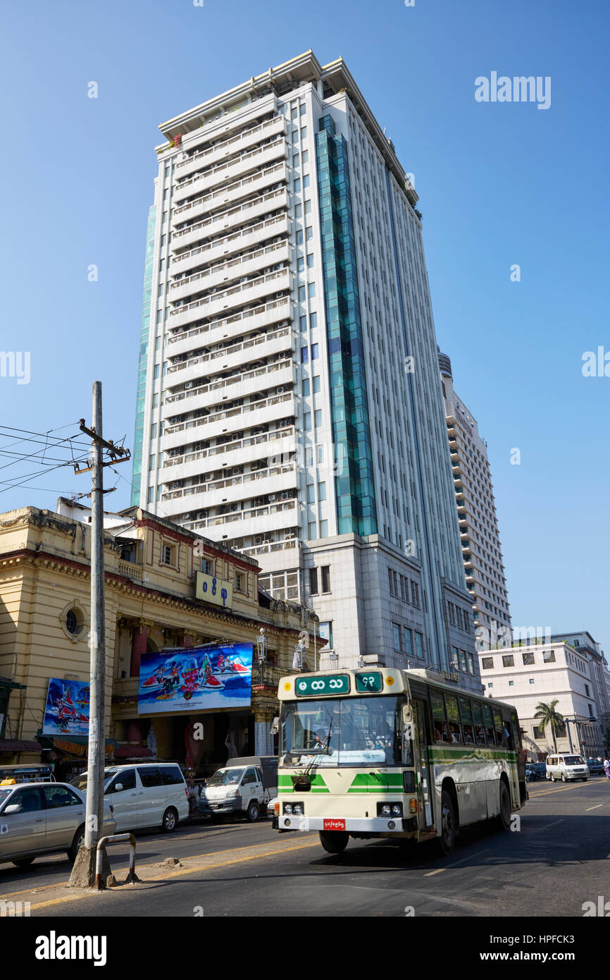 Sakura Tower, Yangon, Myanmar Stock Photo - Alamy