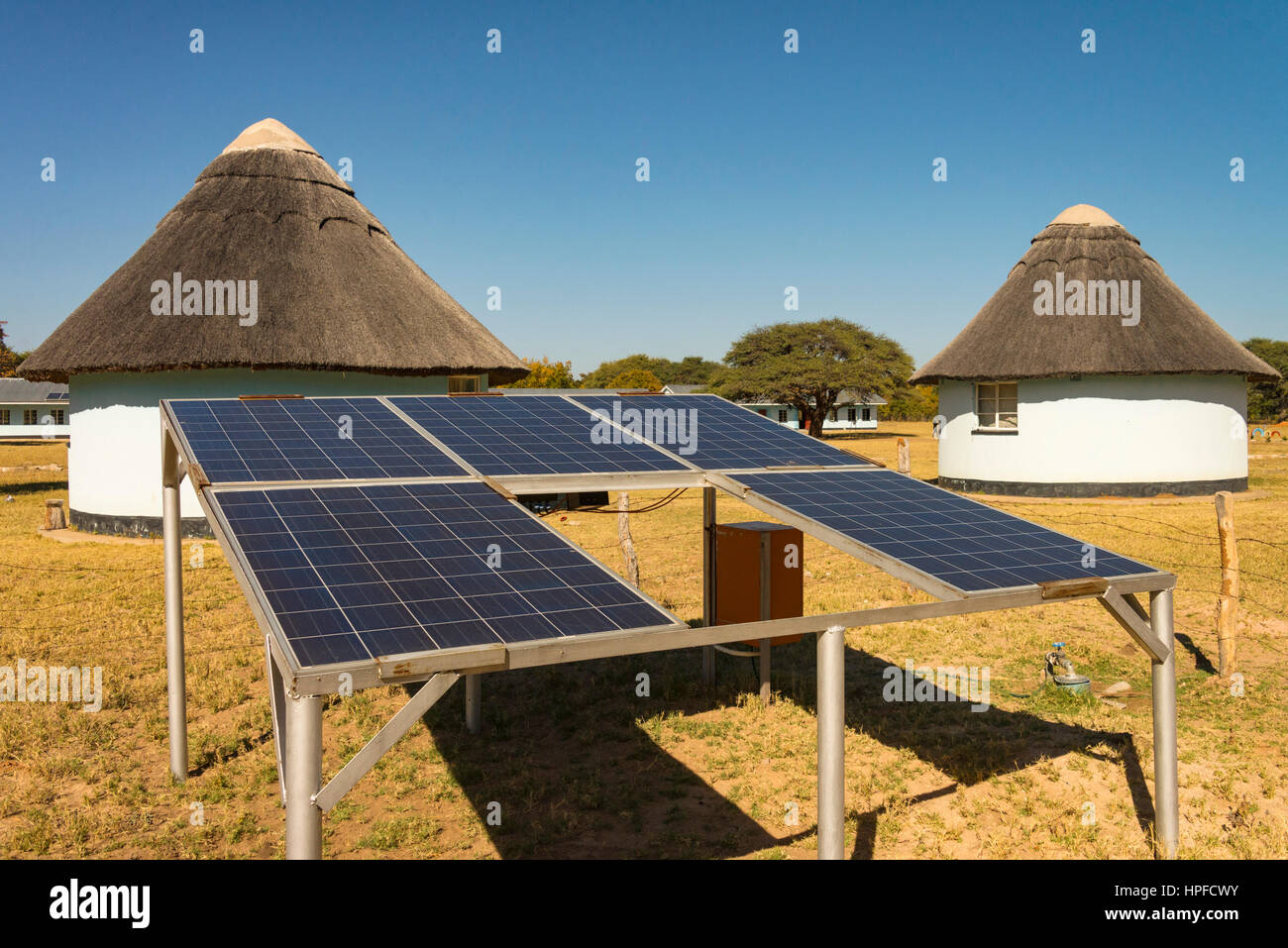 Solar power seen in rural Zimbabwe Stock Photo - Alamy