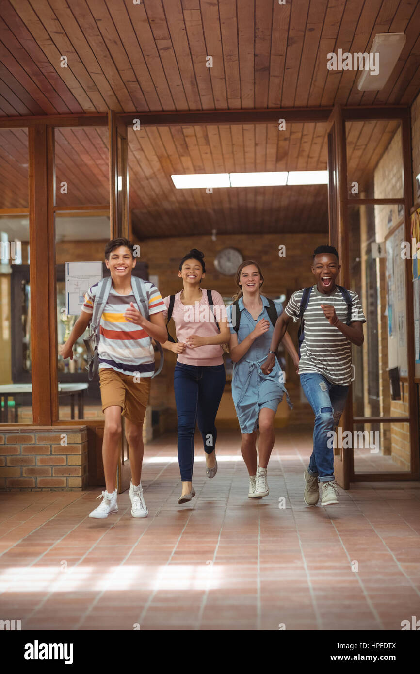 Teenage running race in school hi-res stock photography and images - Alamy