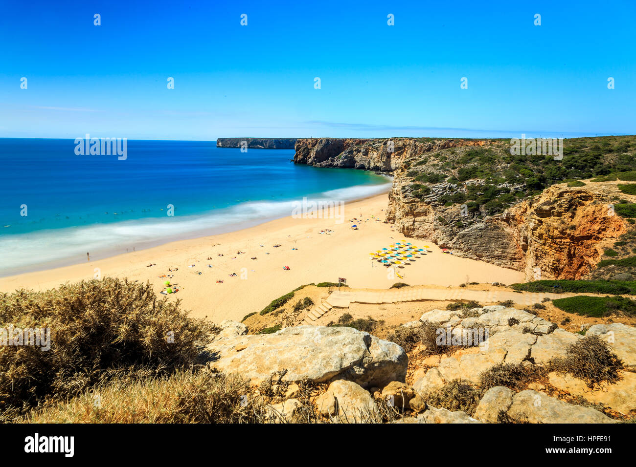 Beliche Beach next to Sagres, Saint Vincent Cape, Algarve, Portugal ...