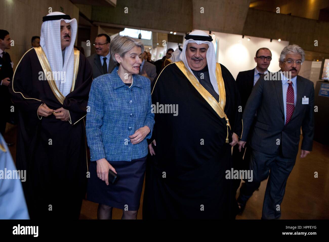 Paris, France. 21st February 2017. UNESCO - King Hamad Bin Isa Al ... Paris, France. 21st February 2017. UNESCO - King Hamad Bin Isa Al ...