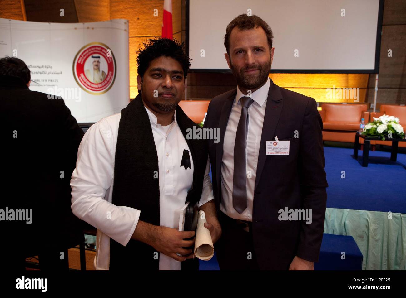 Paris, France. 21st February 2017. UNESCO - King Hamad Bin Isa Al ...