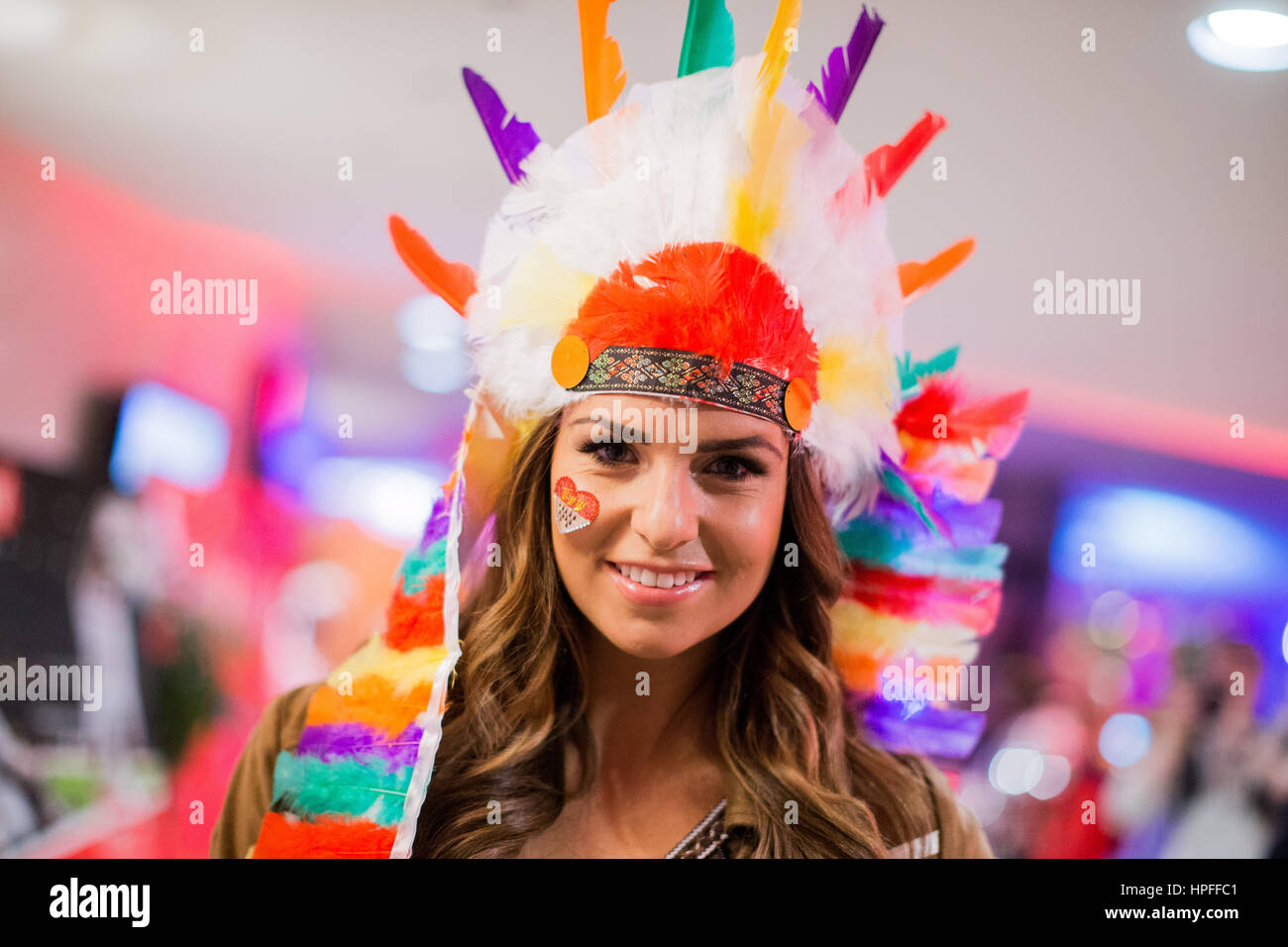 Cologne, Germany. 21st Feb, 2017. German sports TV presenter Laura ...