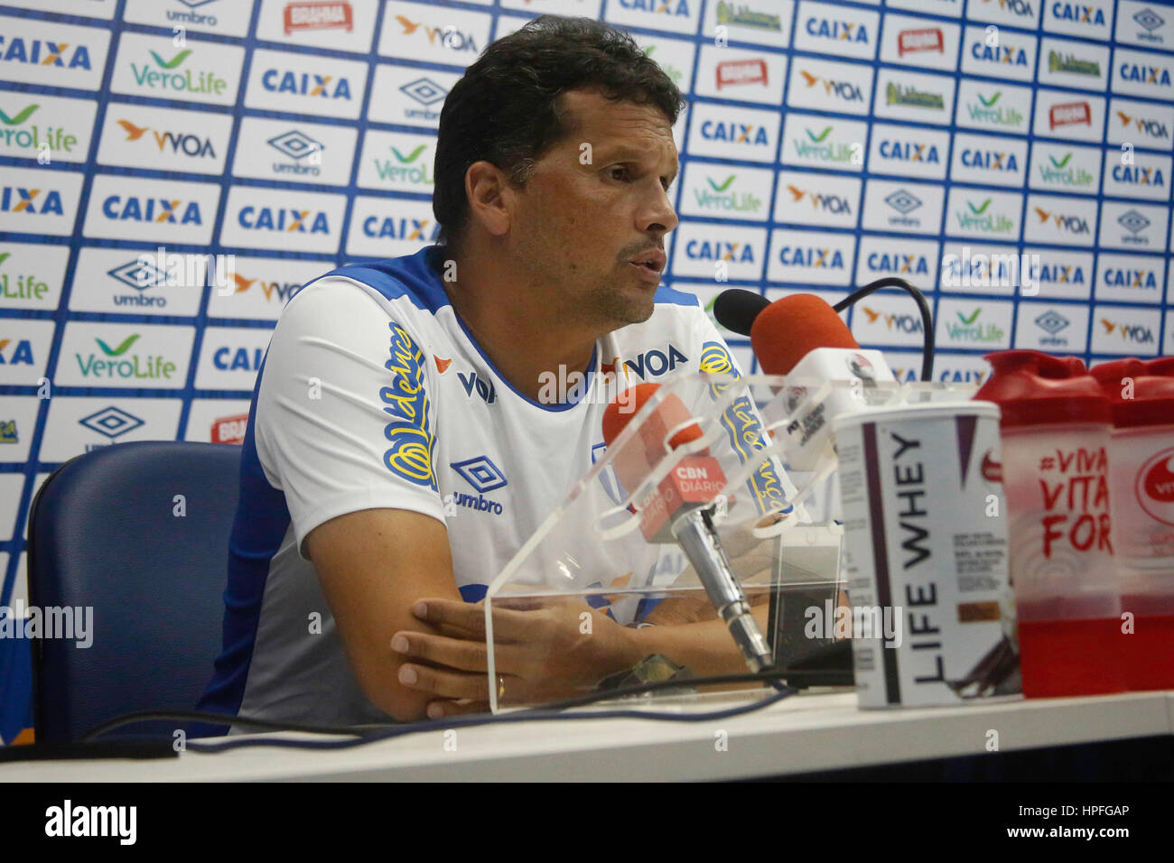 FLORIAN'POLIS, SC - 21.02.2017: PRESS CONFERENCE OF AVAI - Avai coach, Claudine Oliveira, during ...