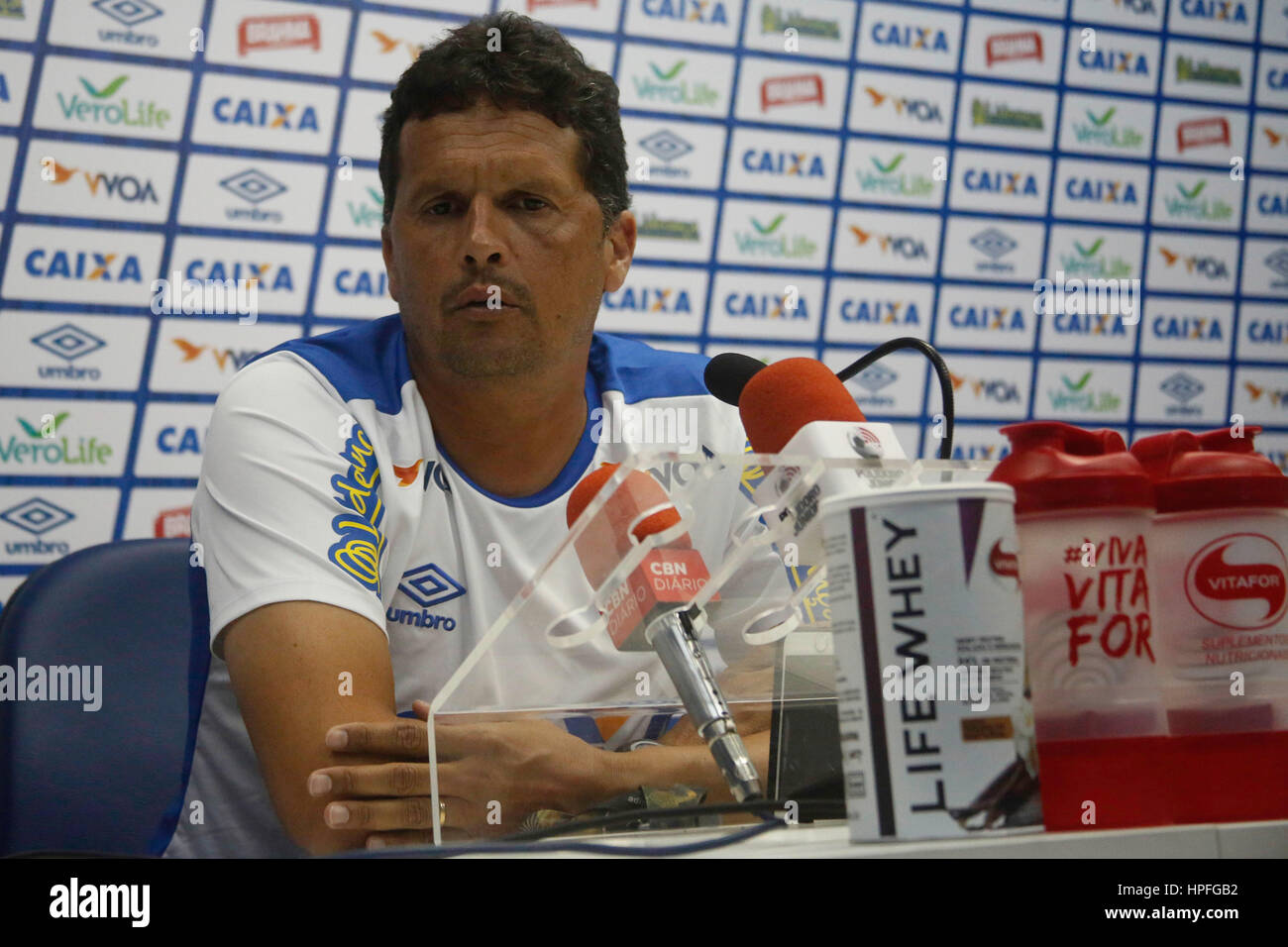 FLORIAN'POLIS, SC - 21.02.2017: PRESS CONFERENCE OF AVAI - Avai coach, Claudine Oliveira, during ...