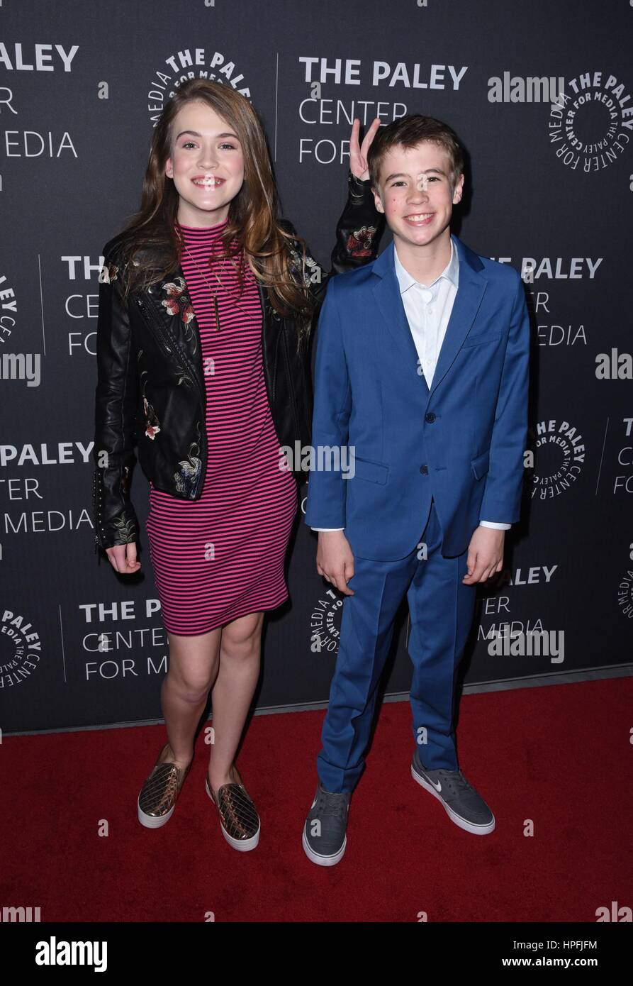 New York, NY, USA. 21st Feb, 2017. Ashley Gerasimovich, Liam Carroll at ...