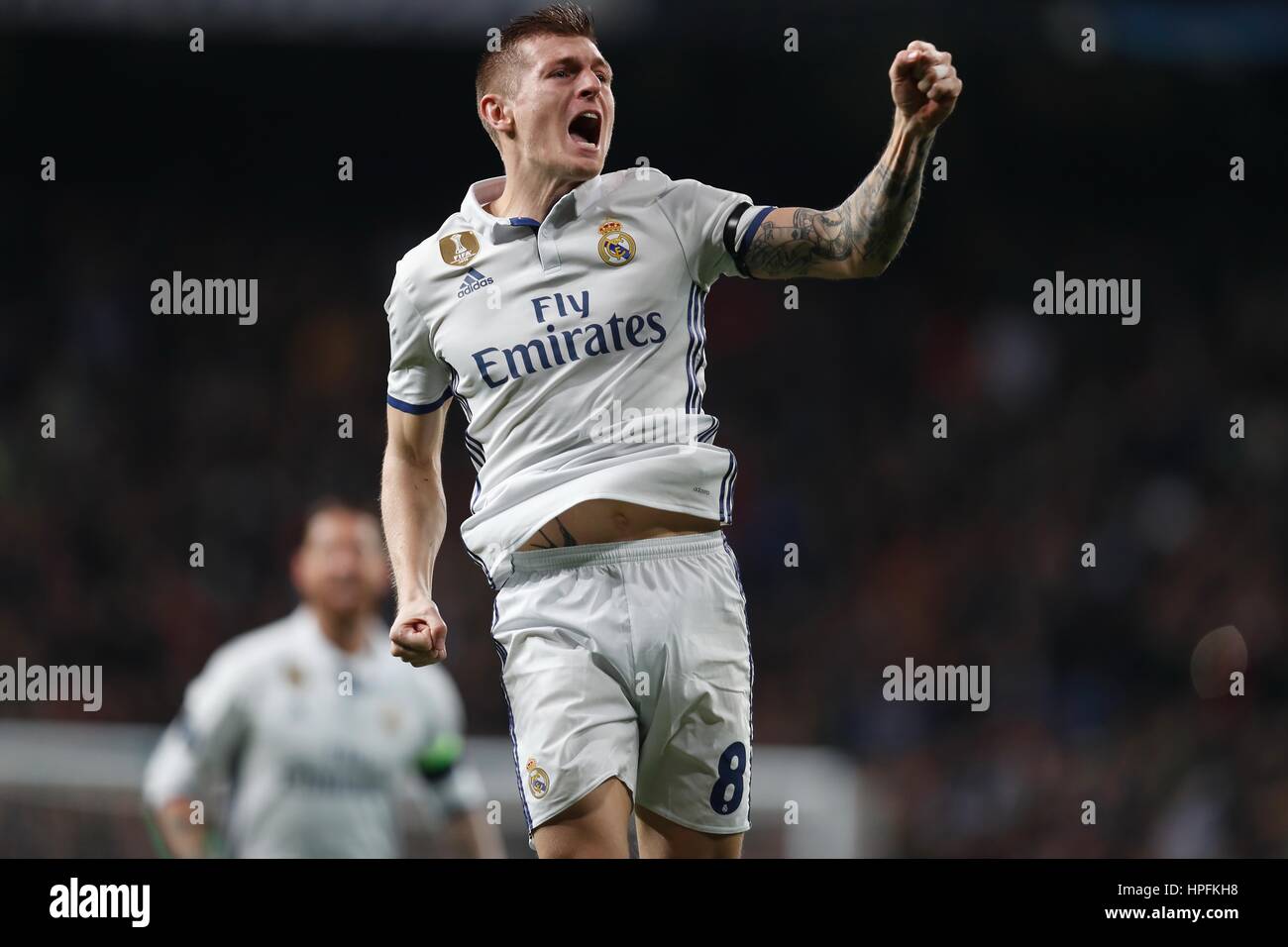 Madrid, Spain. 15th Feb, 2017. Toni Kroos (Real) Football/Soccer ...