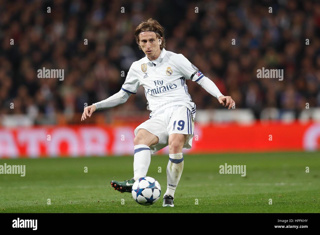 Madrid, Spain. 15th Feb, 2017. Luka Modric (Real) Football/Soccer ...