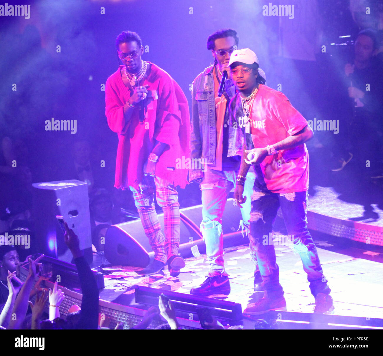 Las Vegas, Nevada, USA. 21st Feb, 2017. Hip-hop trio the Migos makes ...