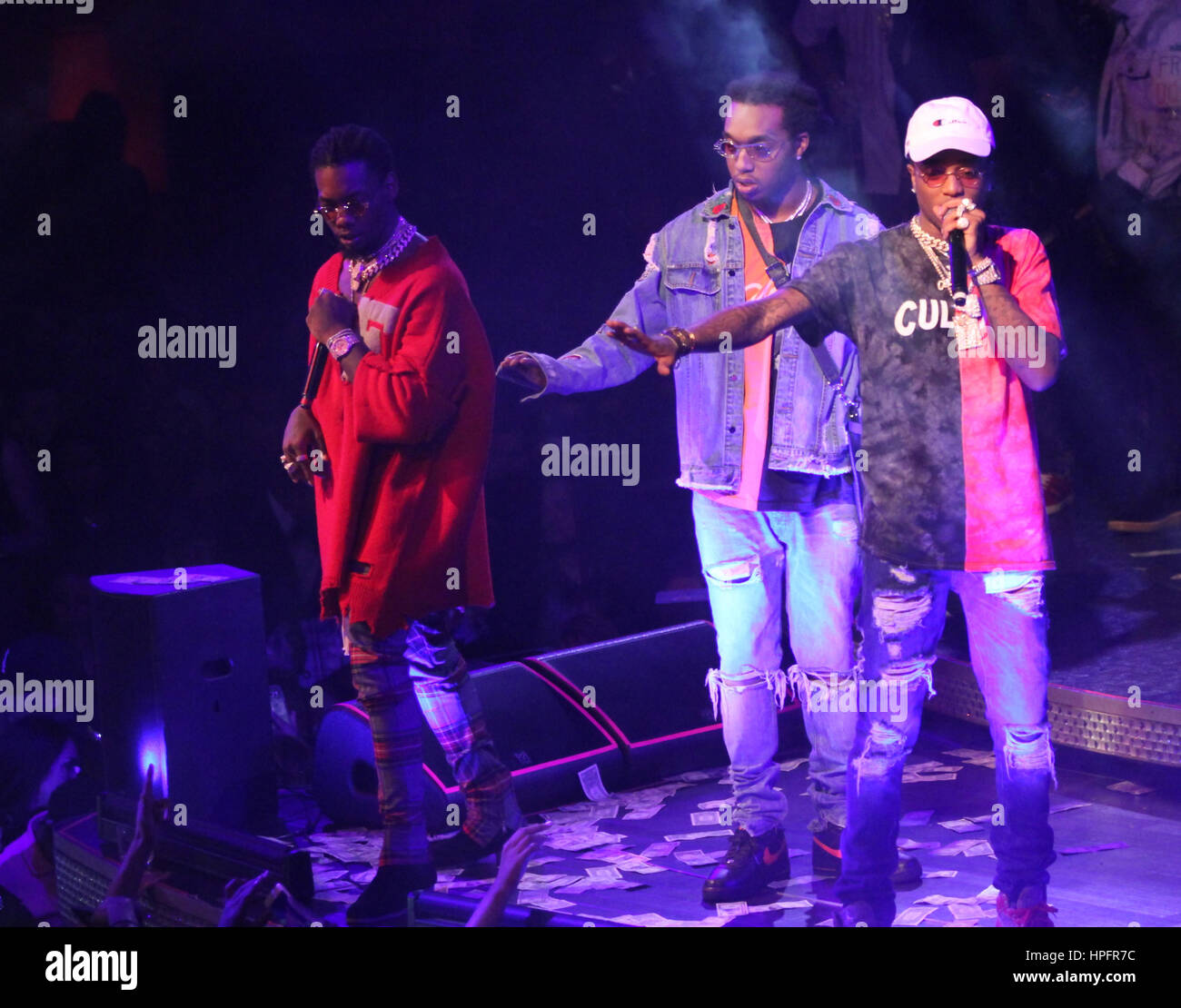 Las Vegas, Nevada, USA. 21st Feb, 2017. Hip-hop trio the Migos makes ...