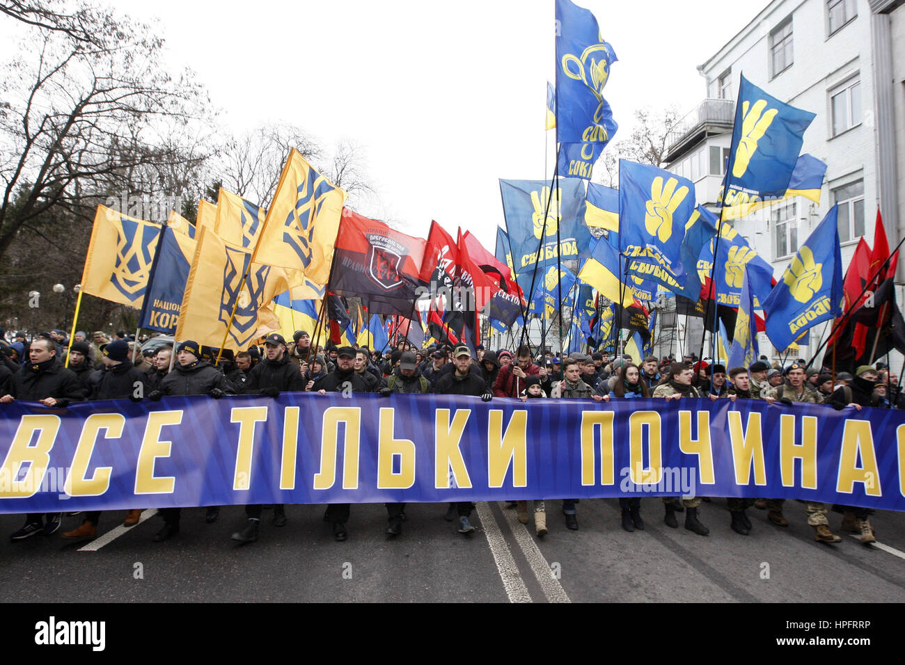 February 22, 2017 - Kiev, Ukraine - Ukrainian activists from ...