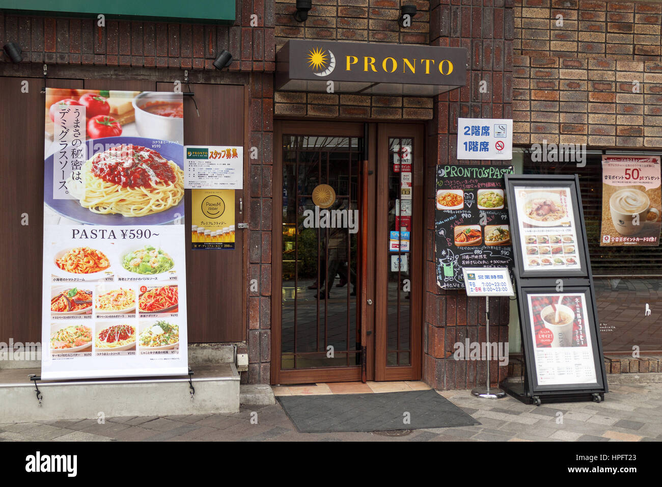 A Premium Friday advertisements on display outside Pronto cafe/dining ...