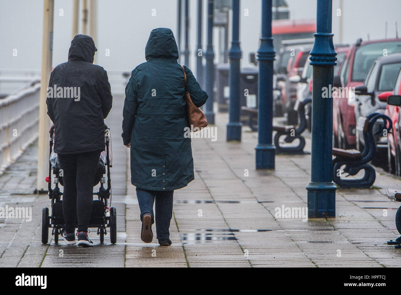 Aberystwyth, Wales, UK. 22nd Feb, 2017. UK Weather: Wet and windy ...