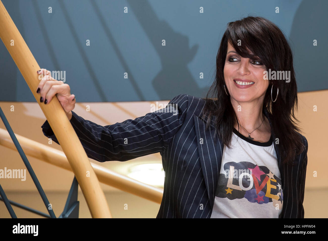 Pop singer Nena seen during her visit to the company Brandt Zwieback ...