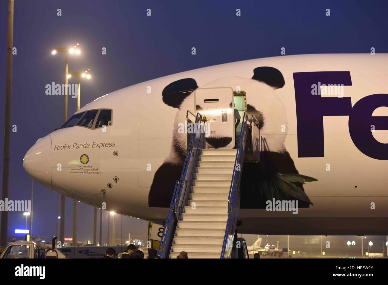 Chengdu, China's Sichuan Province. 22nd Feb, 2017. The charter plane ...