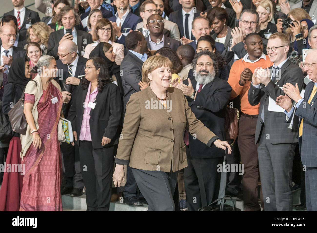 Berlin, Germany. 22nd Feb, 2017. German Chancellor Angela Merkel (CDU ...