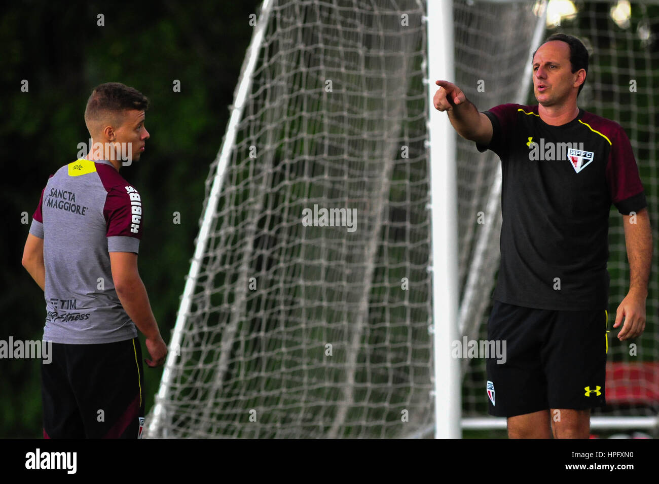 SÃO PAULO, SP - 22.02.2017: TRAINING OF SPFC - Rogério Ceni during ...