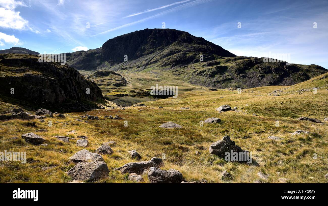 Great End from Seathwaite Fell Stock Photo - Alamy