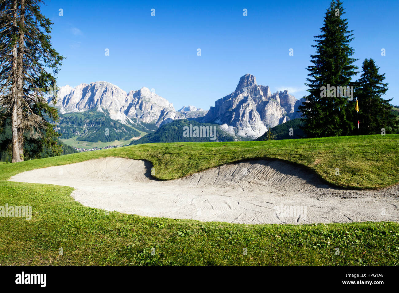 Golf course in the mountains with spectacular views Stock Photo - Alamy