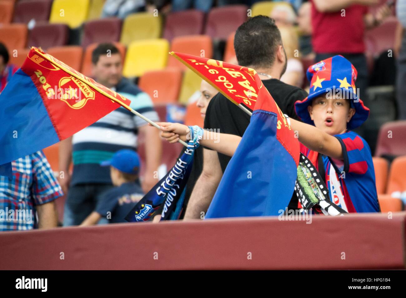May 31, 2015: FC Steaua Bucharest supporter during the Cupa Romaniei ...