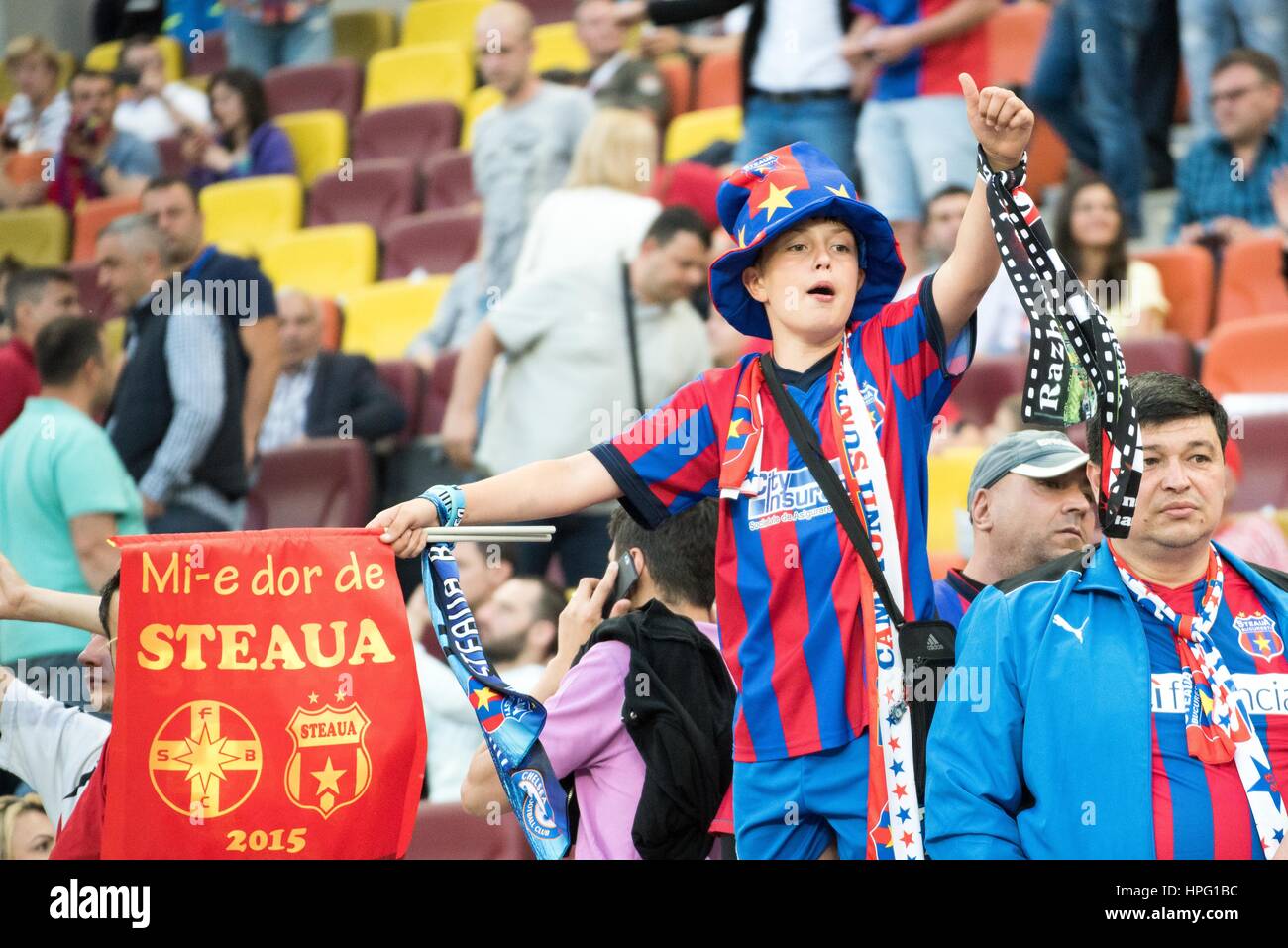 May 31, 2015: FC Steaua Bucharest supporter during the Cupa Romaniei ...