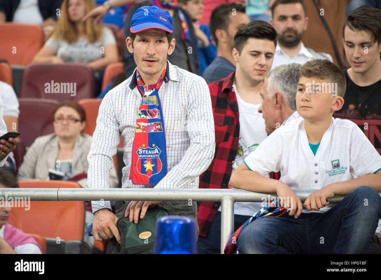 May 31, 2015: FC Steaua Bucharest supporter during the Cupa Romaniei ...