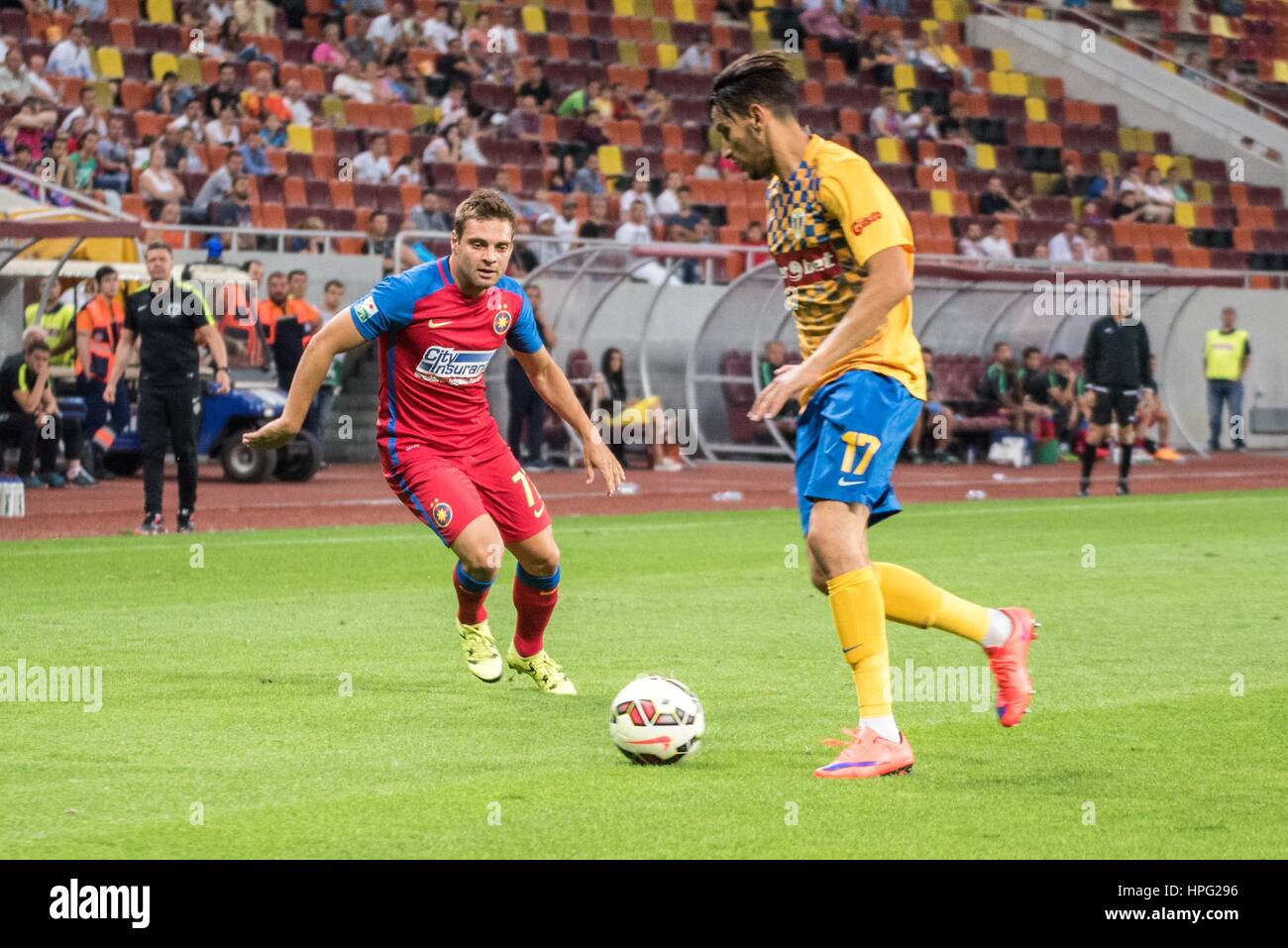 July 11, 2015: Adrian Popa #77 of FCSB in action during the Soccer Liga ...
