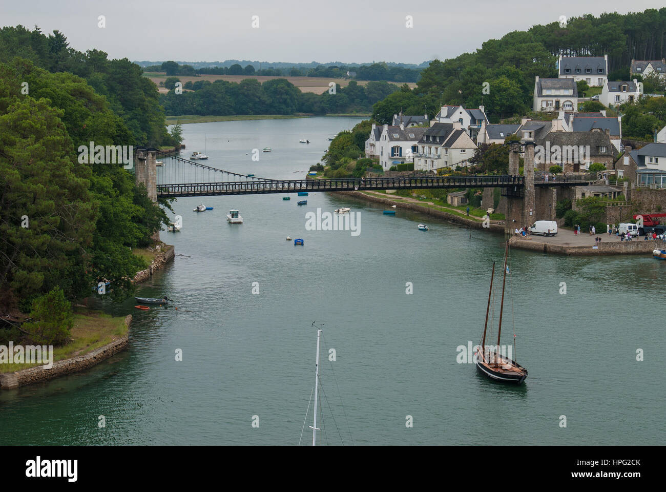 The bridge of Le Bono village Stock Photo - Alamy