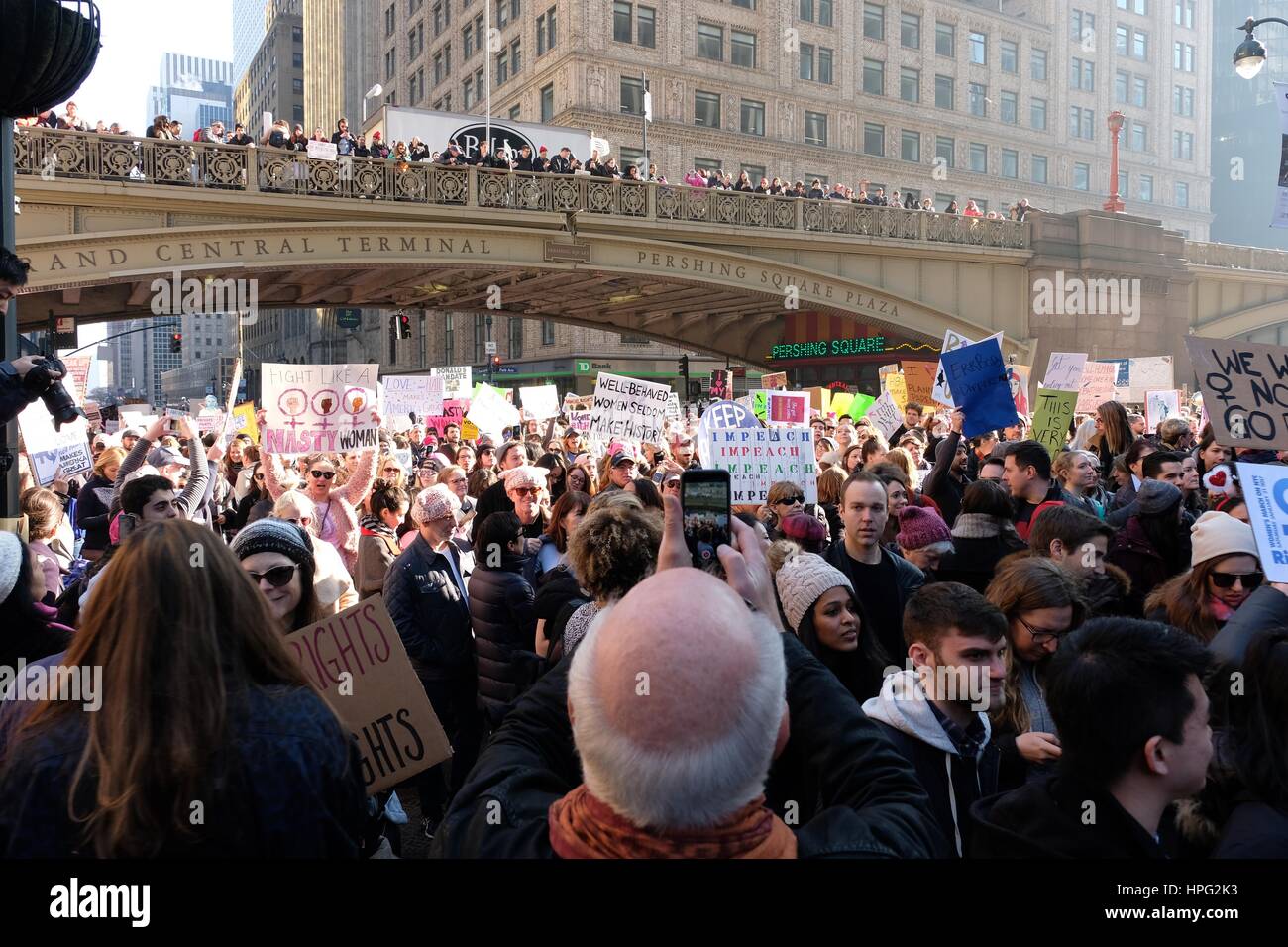 Women's March in New York City Featuring: Atmosphere Where: Manhattan ...