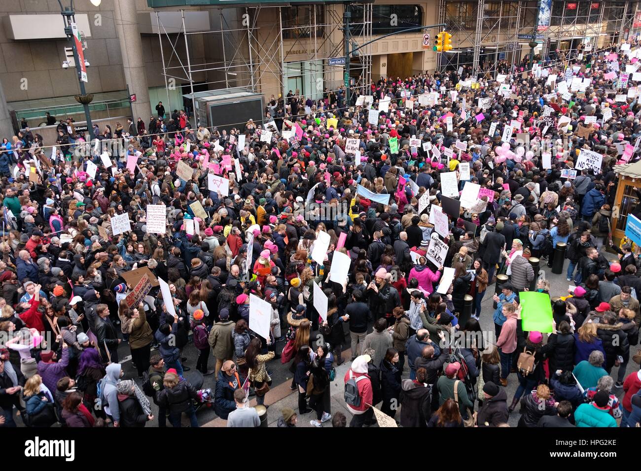 Women's March in New York City Featuring: Atmosphere Where: Manhattan ...