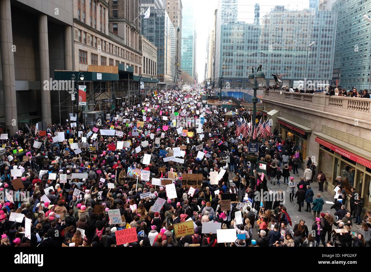 Women's March in New York City Featuring: Atmosphere Where: Manhattan ...