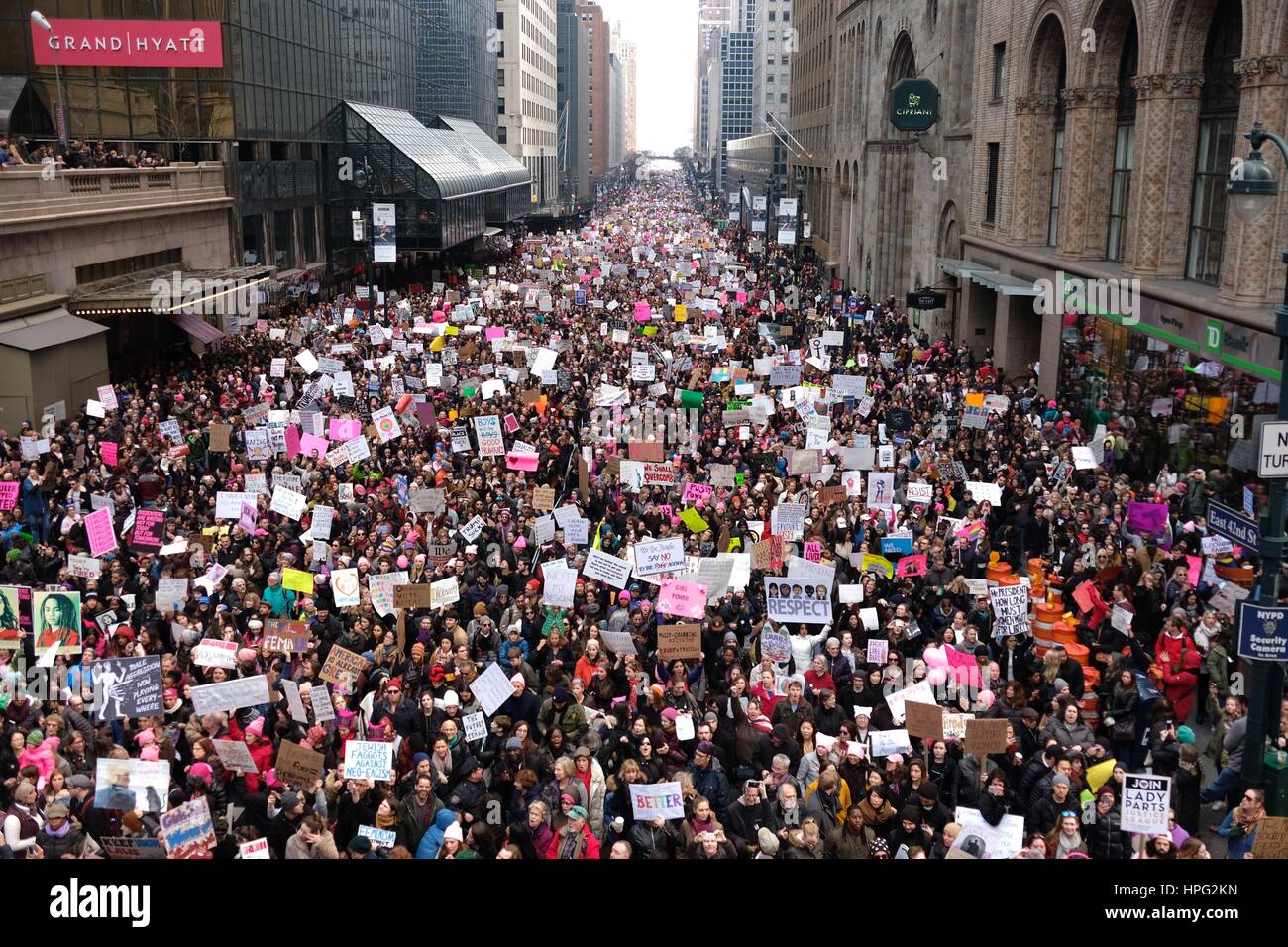Women's March in New York City Featuring: Atmosphere Where: Manhattan ...